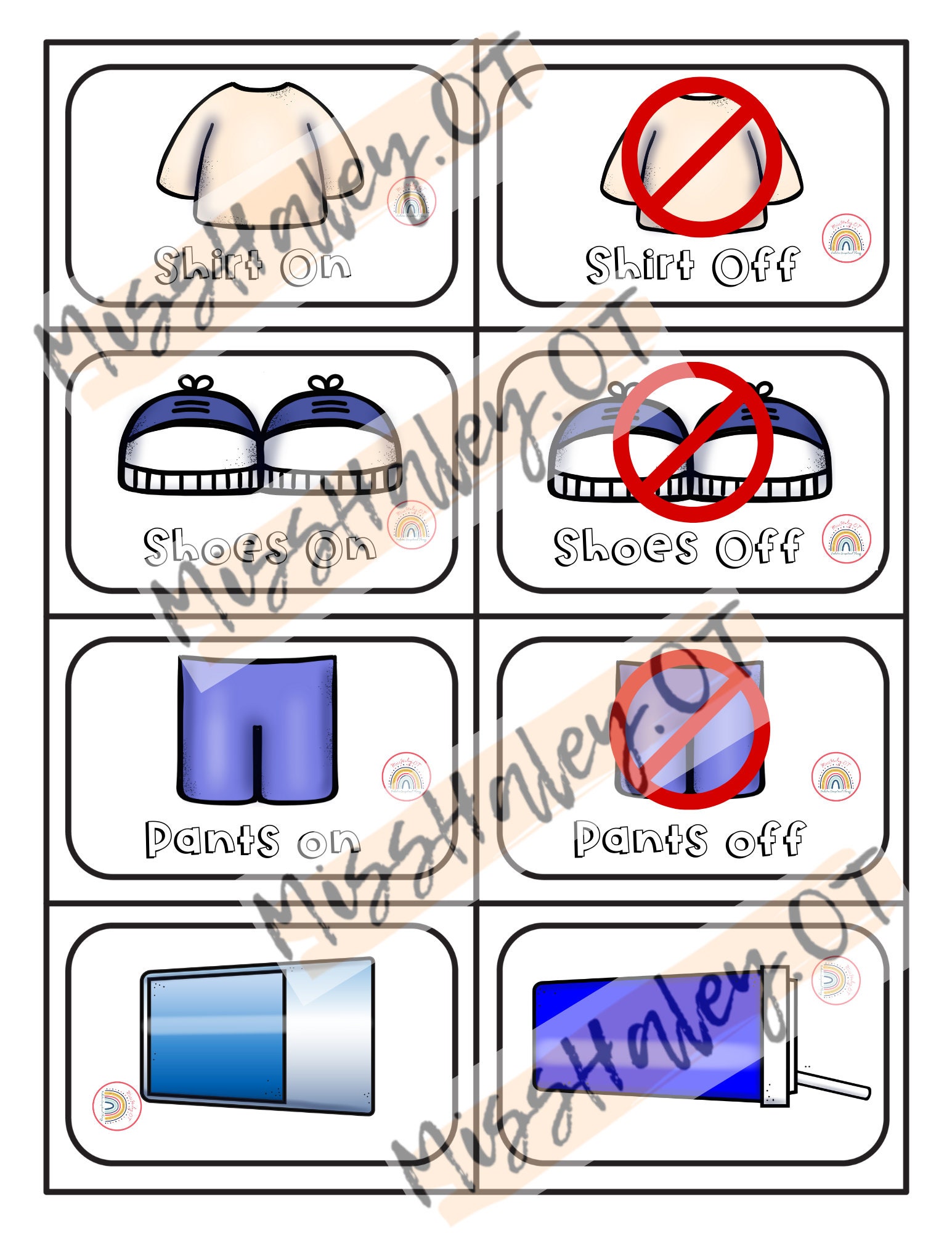 Picture Communication Card Set; 55+ Cards. Speech Therapy. Occupational ...
