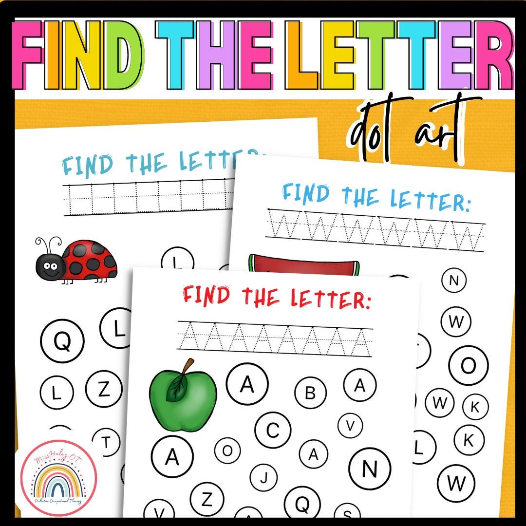 Find the Letter: Dot Marker Activity, Fine Motor Activities, Alphabet ...