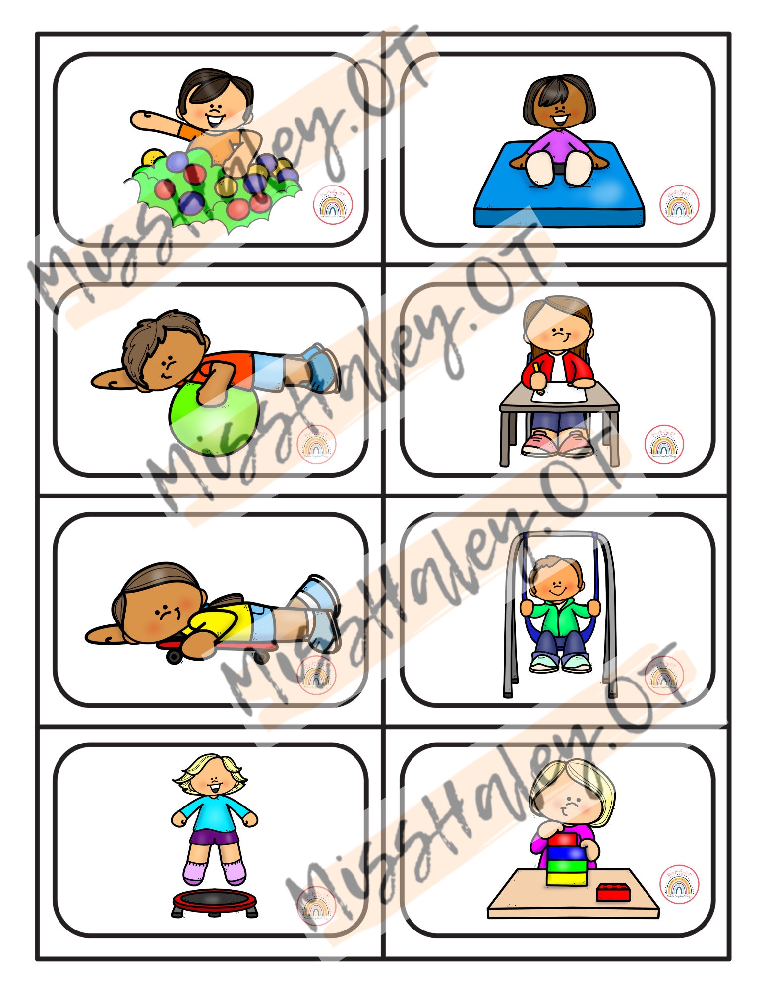 Picture Communication Card Set 55 Cards. Speech Therapy. Occupational ...