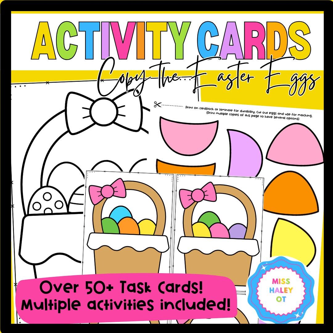 Easter Eggs Visual Perception & Matching Activity – 50+ Task Cards ...
