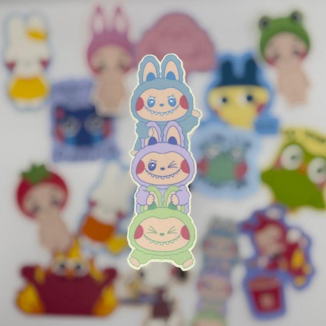 Labubu Stack Matte Sticker - Etsy