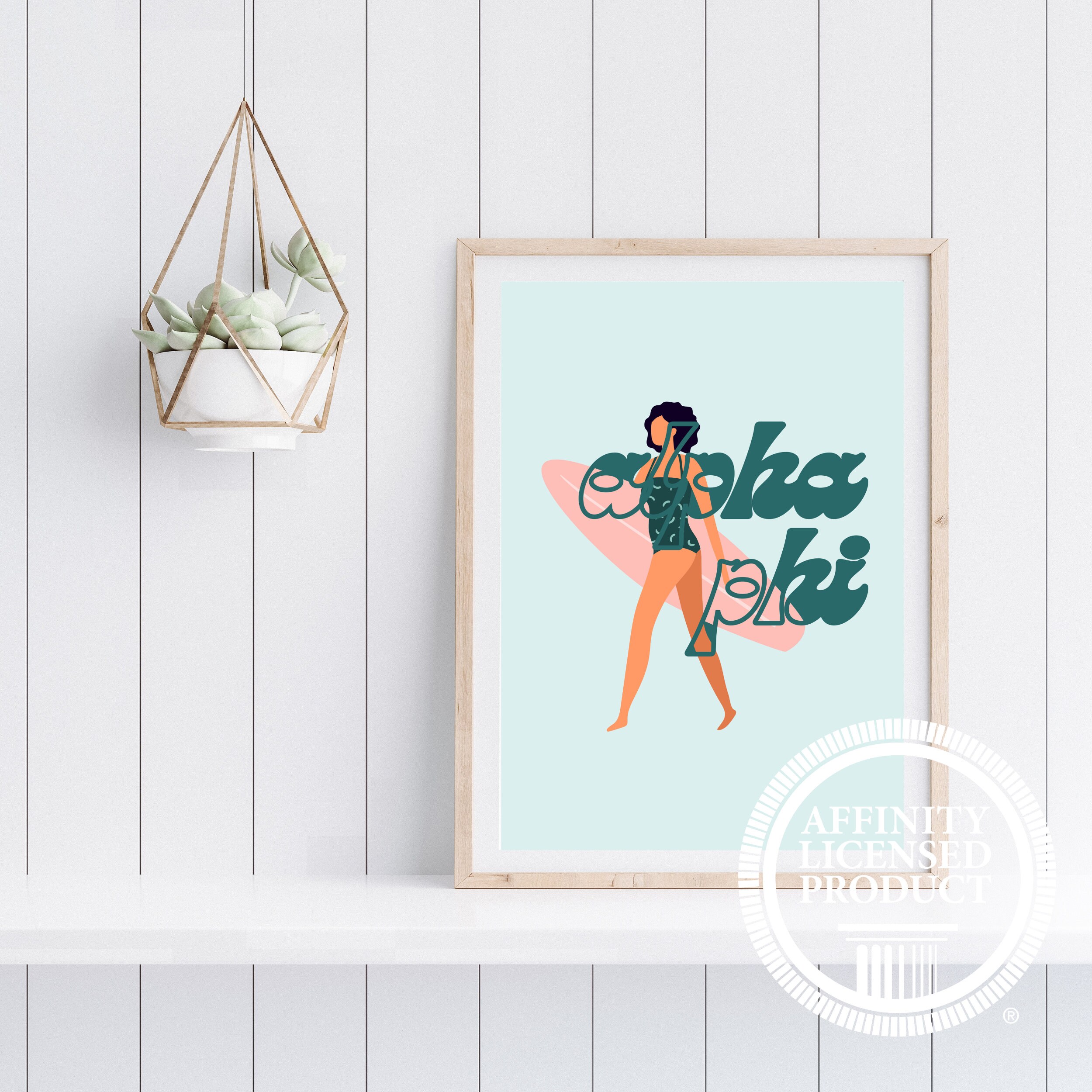 Alpha Phi Poster Alpha Phi Wall Art Alpha Phi Decor Surfer - Etsy