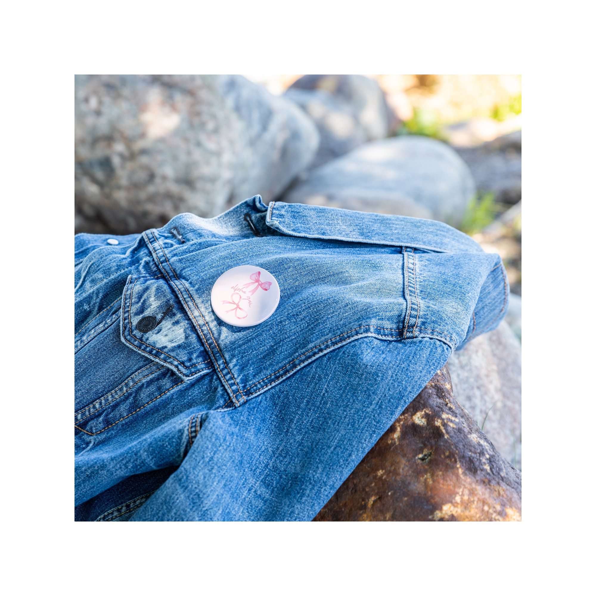 Alpha Gamma Delta Pin-back Button Pink Bows Alpha Gamma Delta Button ...