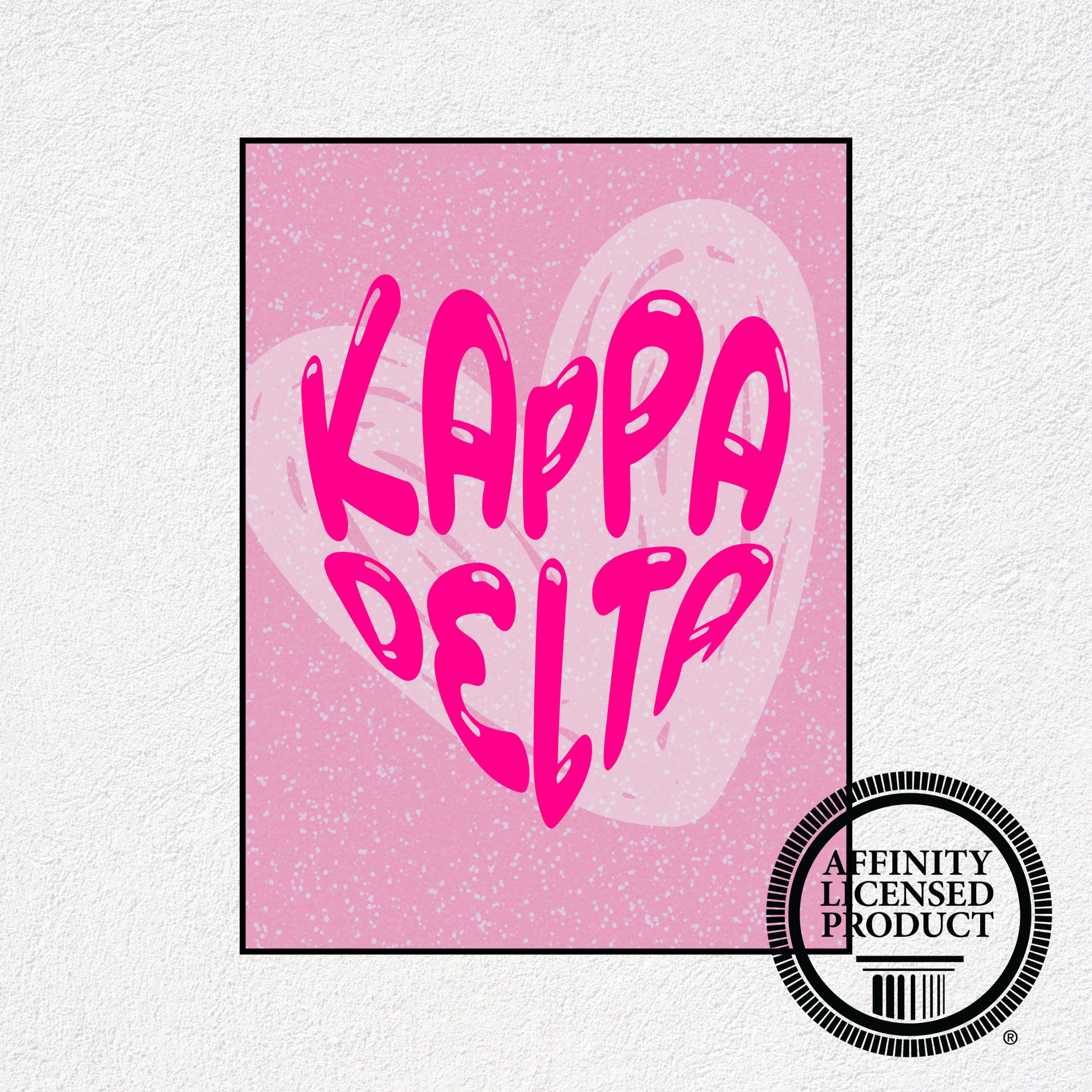 Kappa Delta Poster Set Set of 4, Custom Kappa Delta Prints, Pink Kappa ...