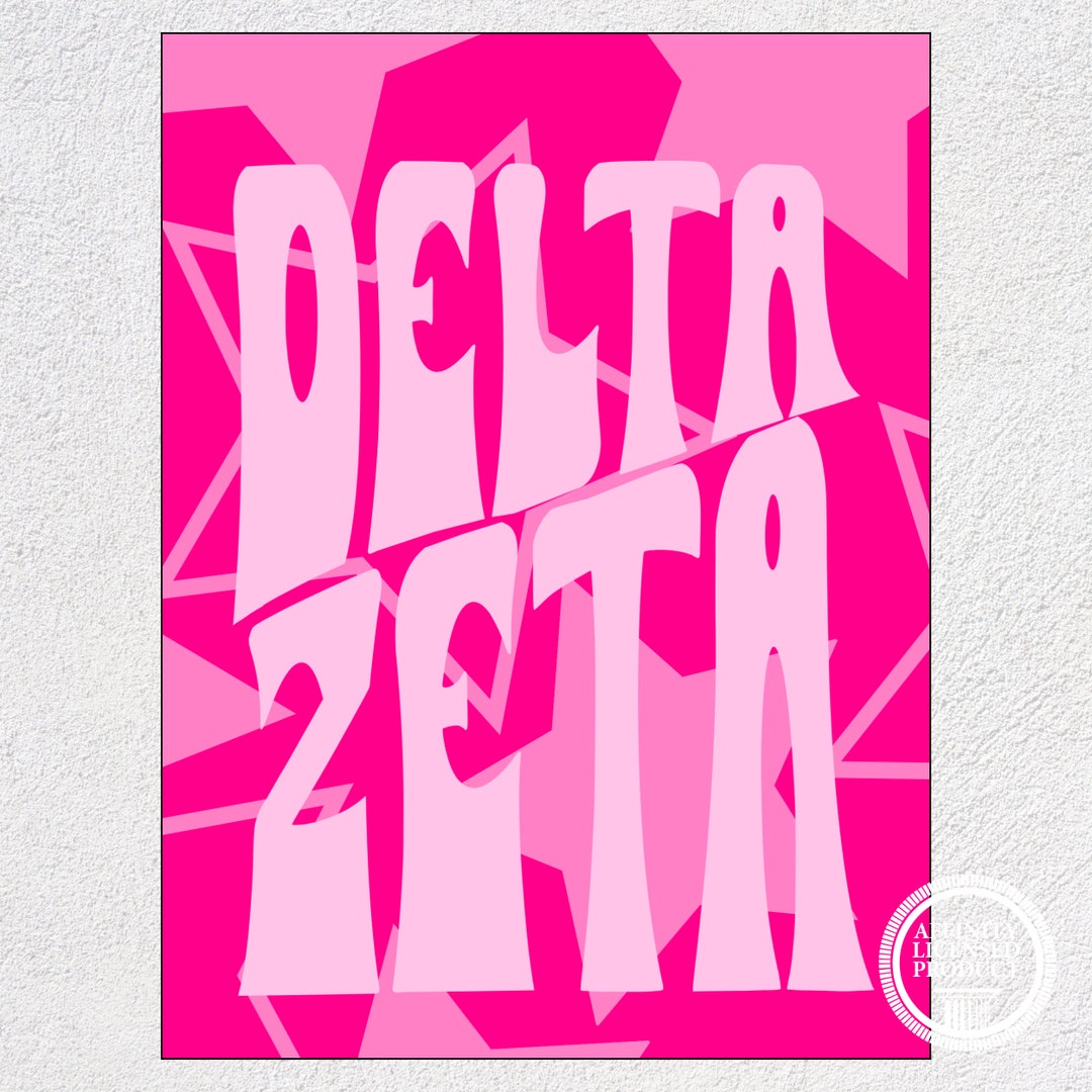 Delta Zeta Poster Delta Zeta Wall Art, Delta Zeta Decor, Delta Zeta ...