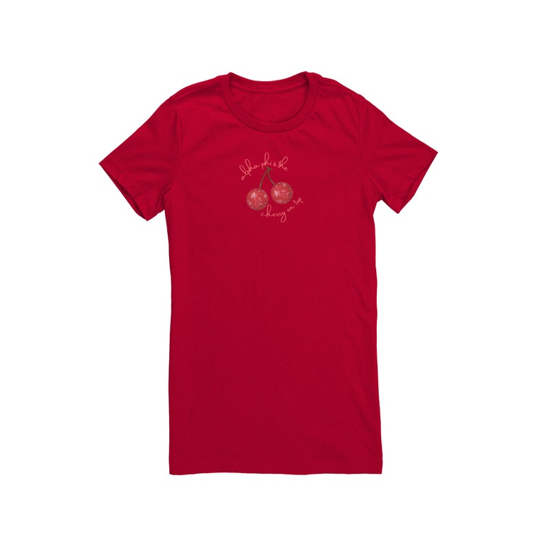 Alpha Phi T-shirt Cherry Alpha Phi T-shirt, Cherry Alpha Phi Merch ...
