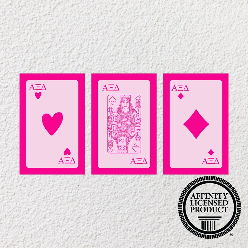 Alpha Xi Delta Poster Set Set of 3, Alpha Xi Delta Wall Art, Alpha Xi ...