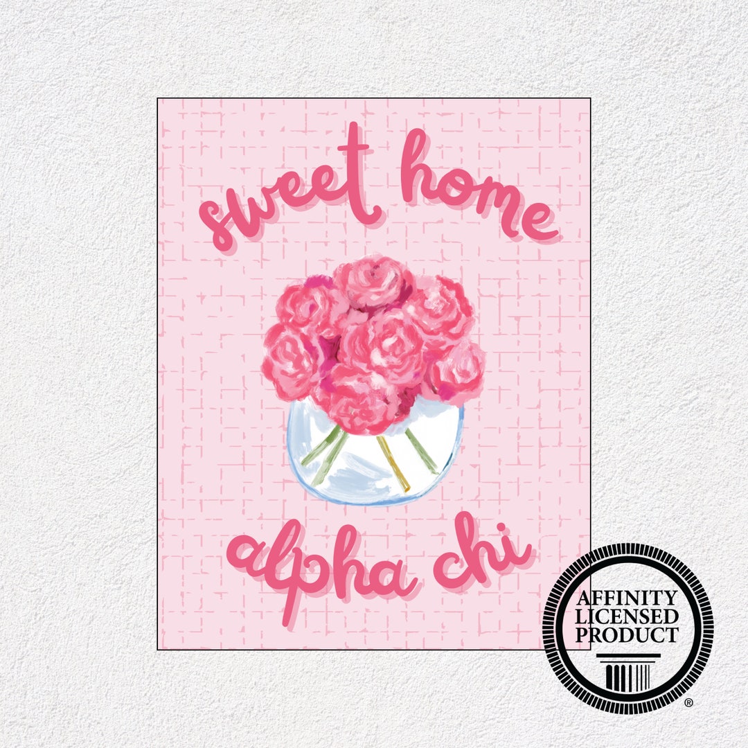 Sweet Home Alpha Chi - Preppy Alpha Chi Omega Print, Alpha Chi Omega ...