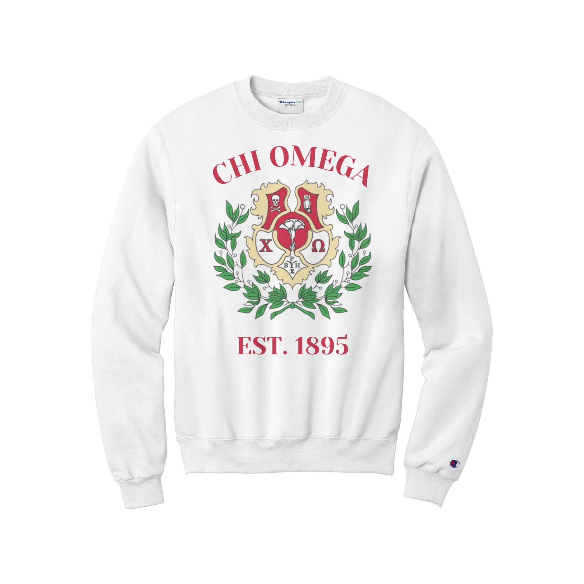 Chi Omega Crest Sweatshirt Chi Omega Big/little Basket Gift Ideas, Chi ...