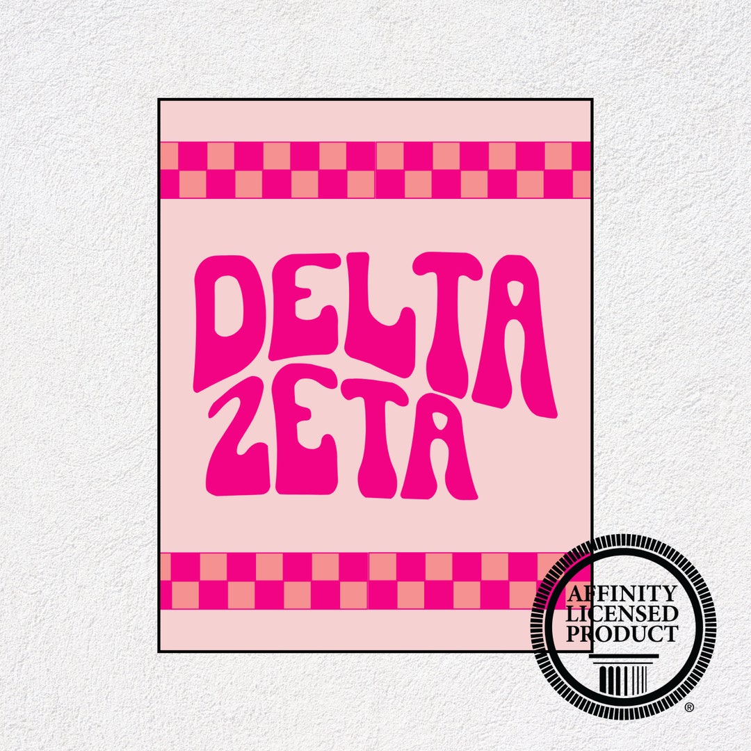 Delta Zeta Print Custom Delta Zeta Poster Checkerboard - Etsy