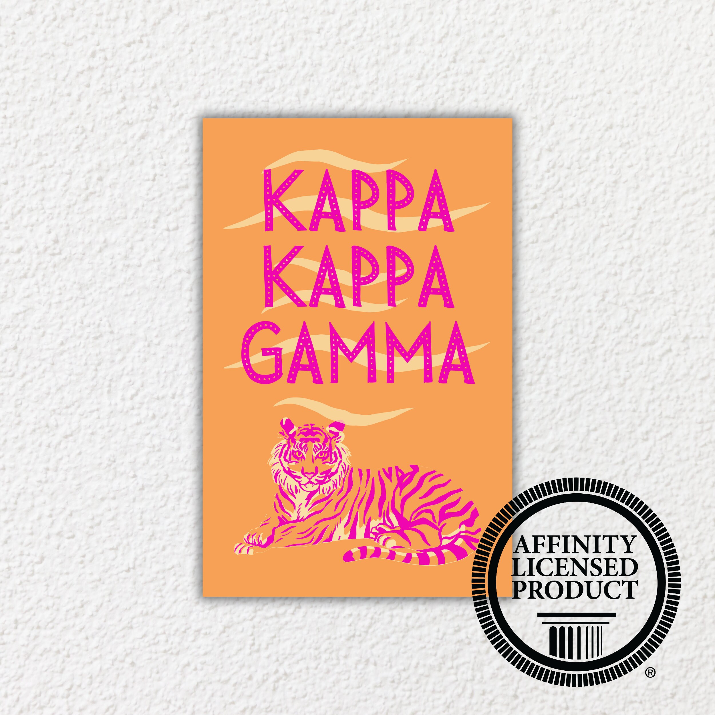 Tiger Kappa Kappa Gamma Print - Kappa Kappa Gamma Digital Download ...