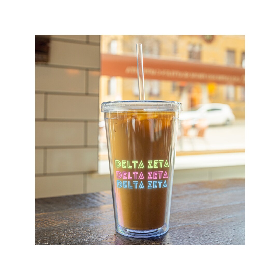 Delta Zeta Neon Sign Acrylic Tumbler - Delta Zeta Gift Ideas, Big ...
