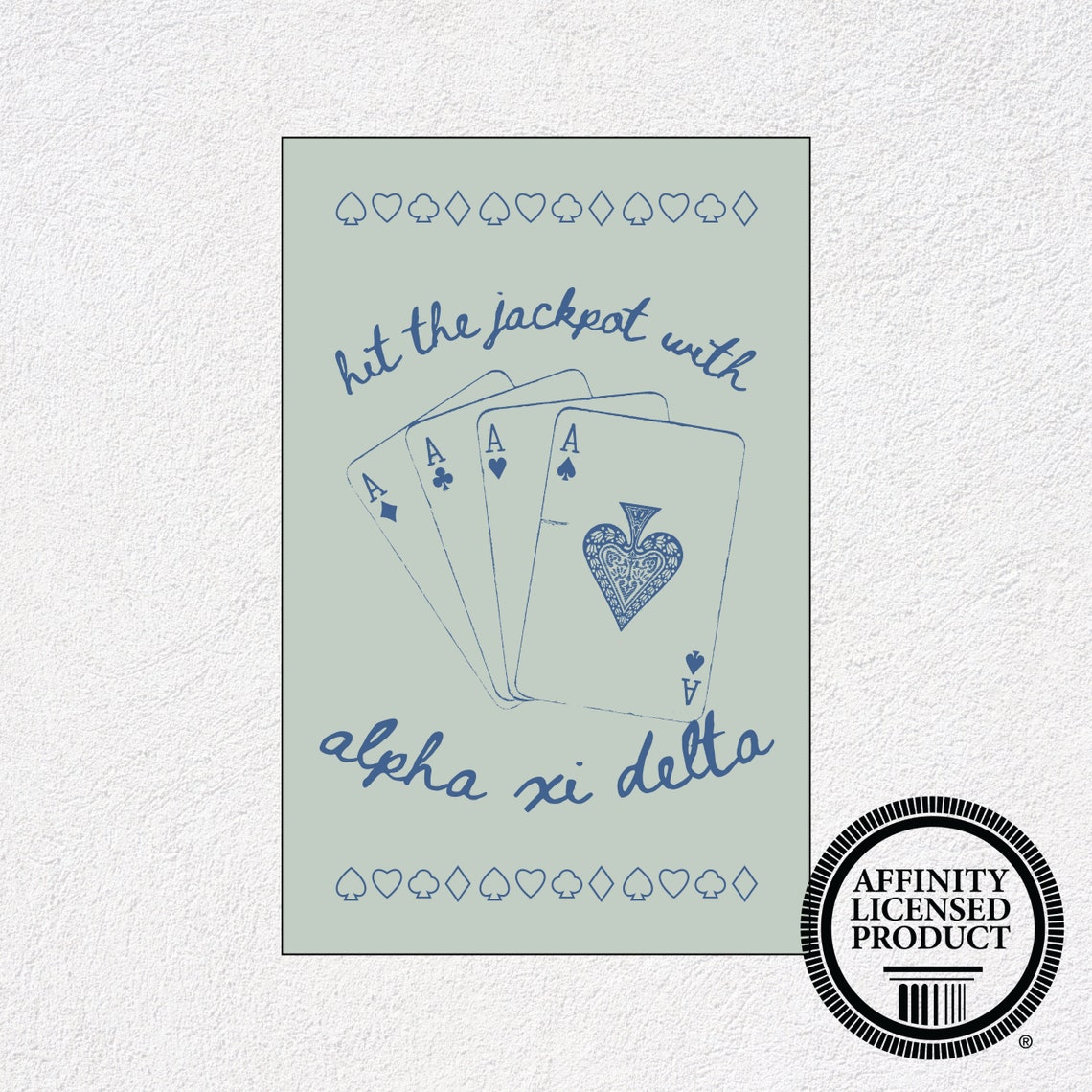 Alpha Xi Delta Poster Custom Alpha Xi Delta Print, Unique Sorority ...