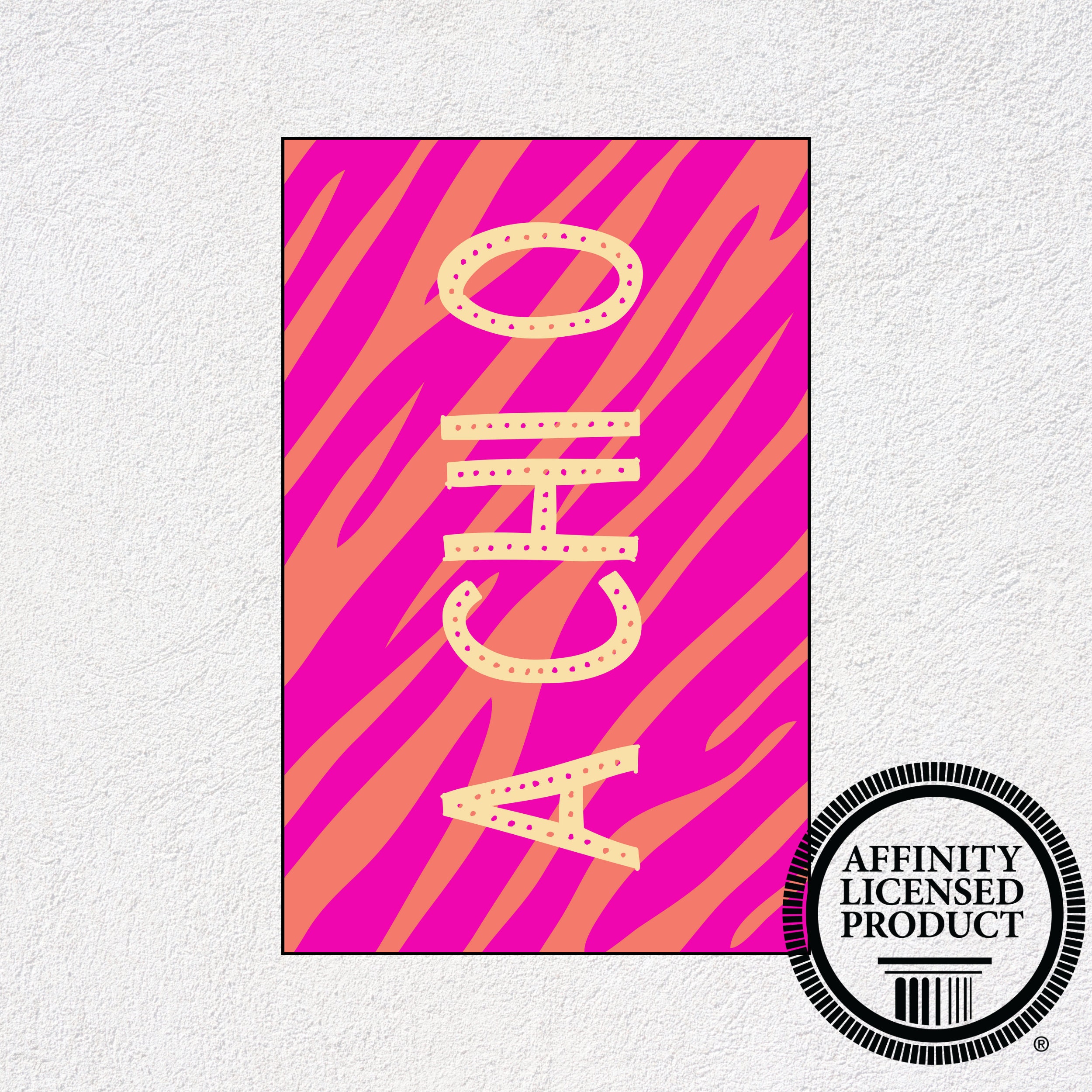 Alpha Chi Omega Print Custom Alpha Chi Omega Poster, Tiger Alpha Chi ...