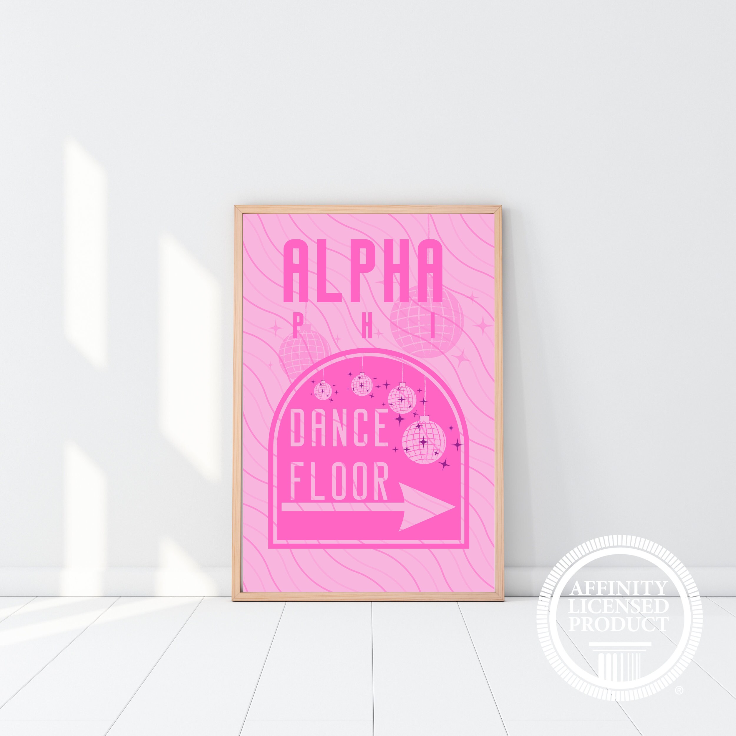 Alpha Phi Poster Custom Alpha Phi Print, Cute Trendy Alpha Phi Wall Art ...