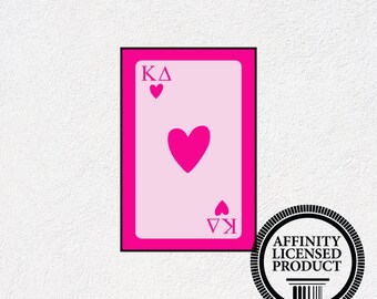 Kappa Delta Poster Pink Kappa Delta Print, Custom Kappa Delta Wall Art ...