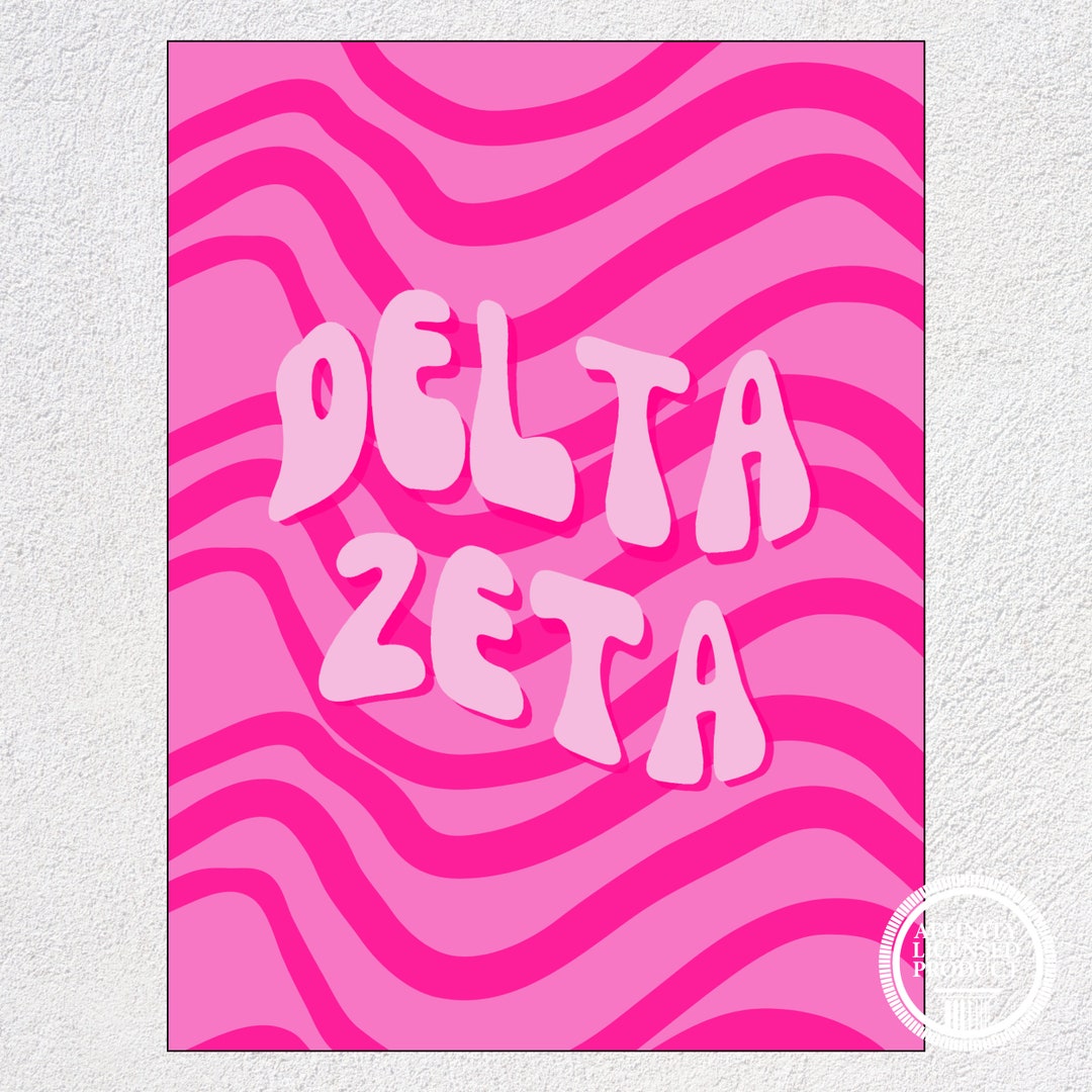 Delta Zeta Poster Delta Zeta Wall Art, Delta Zeta Decor, Delta Zeta ...