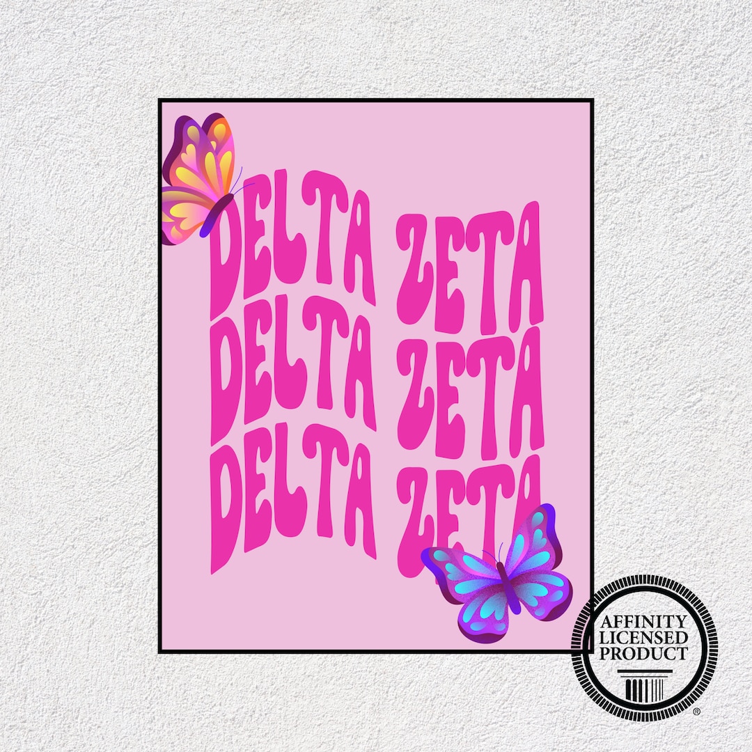 Delta Zeta Print Custom Delta Zeta Poster, Trendy Delta Zeta Wall Art ...