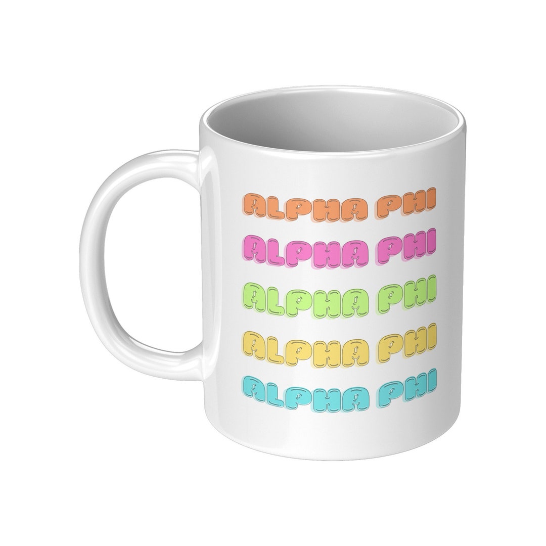 Alpha Phi Coffee Mug Rainbow Alpha Phi Merch Ideas, Cute Alpha Phi Gift ...