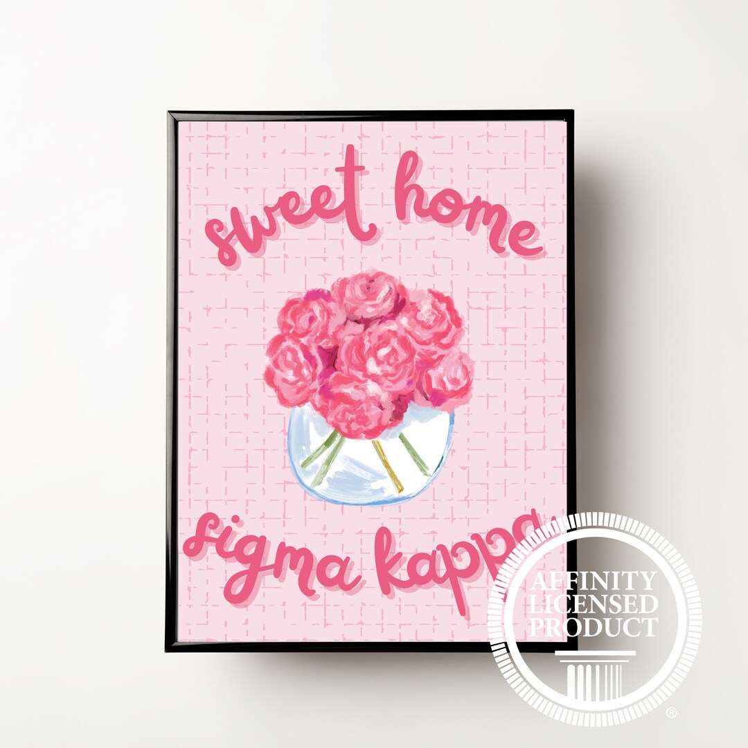 Sigma Kappa Poster Preppy Sigma Kappa Print, Custom Sigma Kappa Gift ...