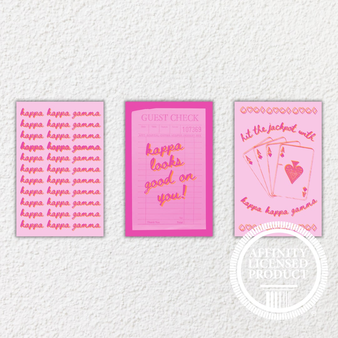 Kappa Kappa Gamma Print Set Kappa Kappa Gamma Digital Download, Custom ...