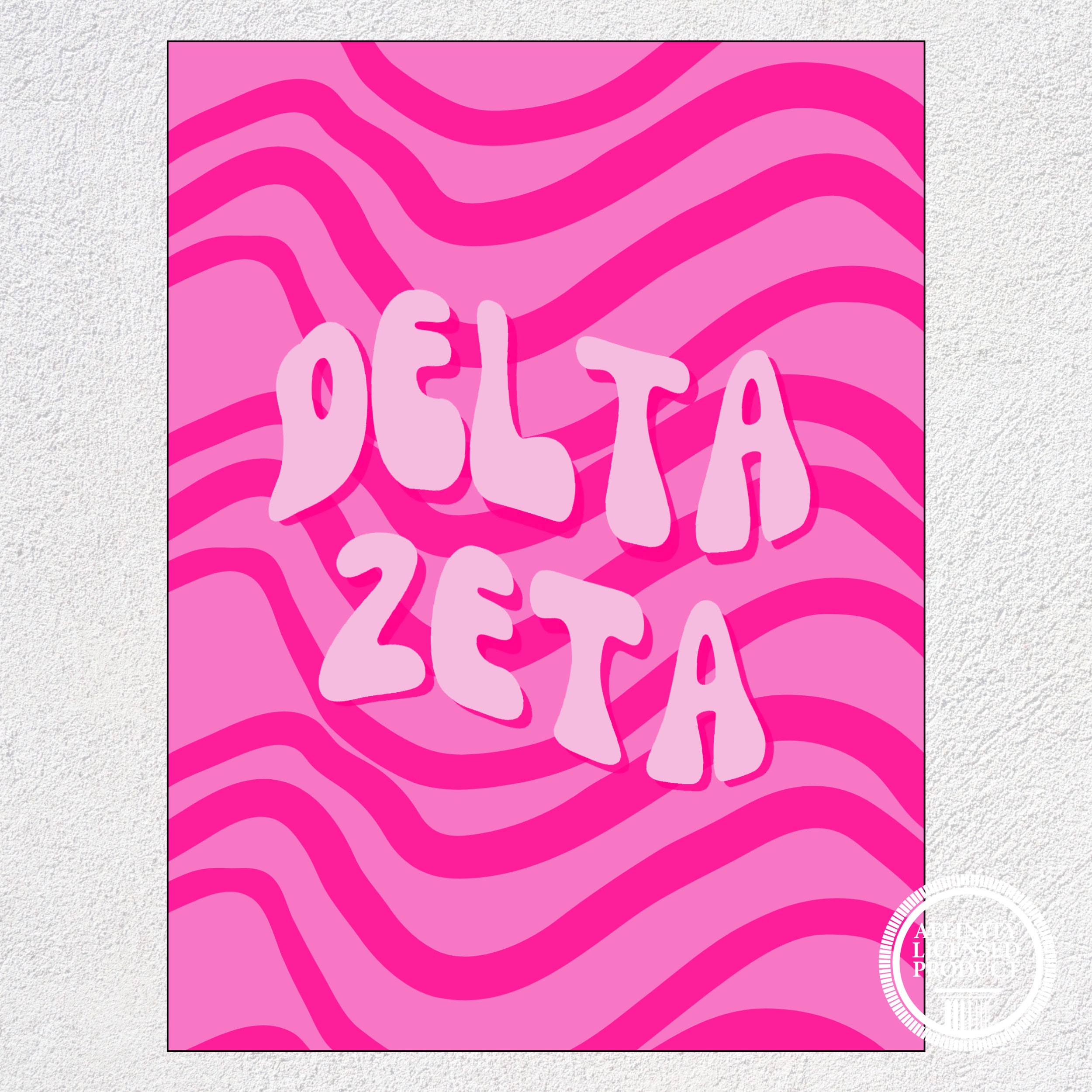 Delta Zeta Poster Set Set of 4, Delta Zeta Wall Art, Delta Zeta Decor ...