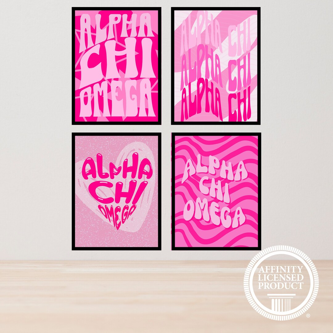 Alpha Chi Omega Poster Set Set of 3 Alpha Chi Omega Wall - Etsy