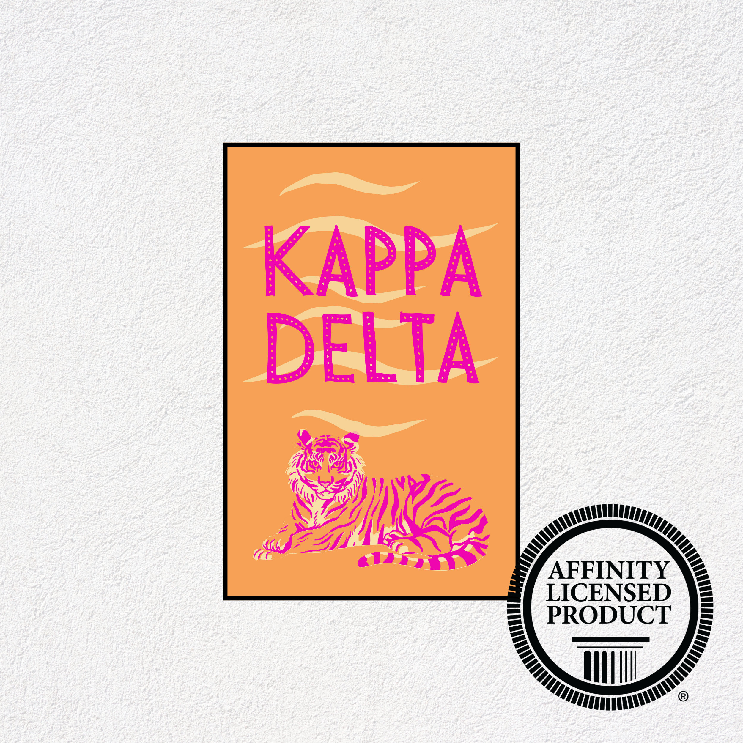 Kappa Delta Poster Tiger Kappa Delta Prints, Custom Kappa Delta Wall ...