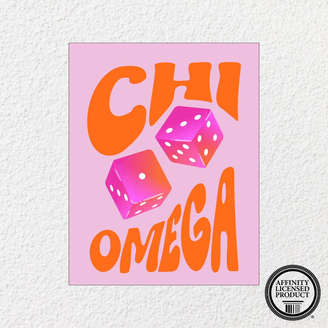 Chi Omega Poster Chi Omega Wall Art, Chi Omega Print, Chi Omega Merch ...