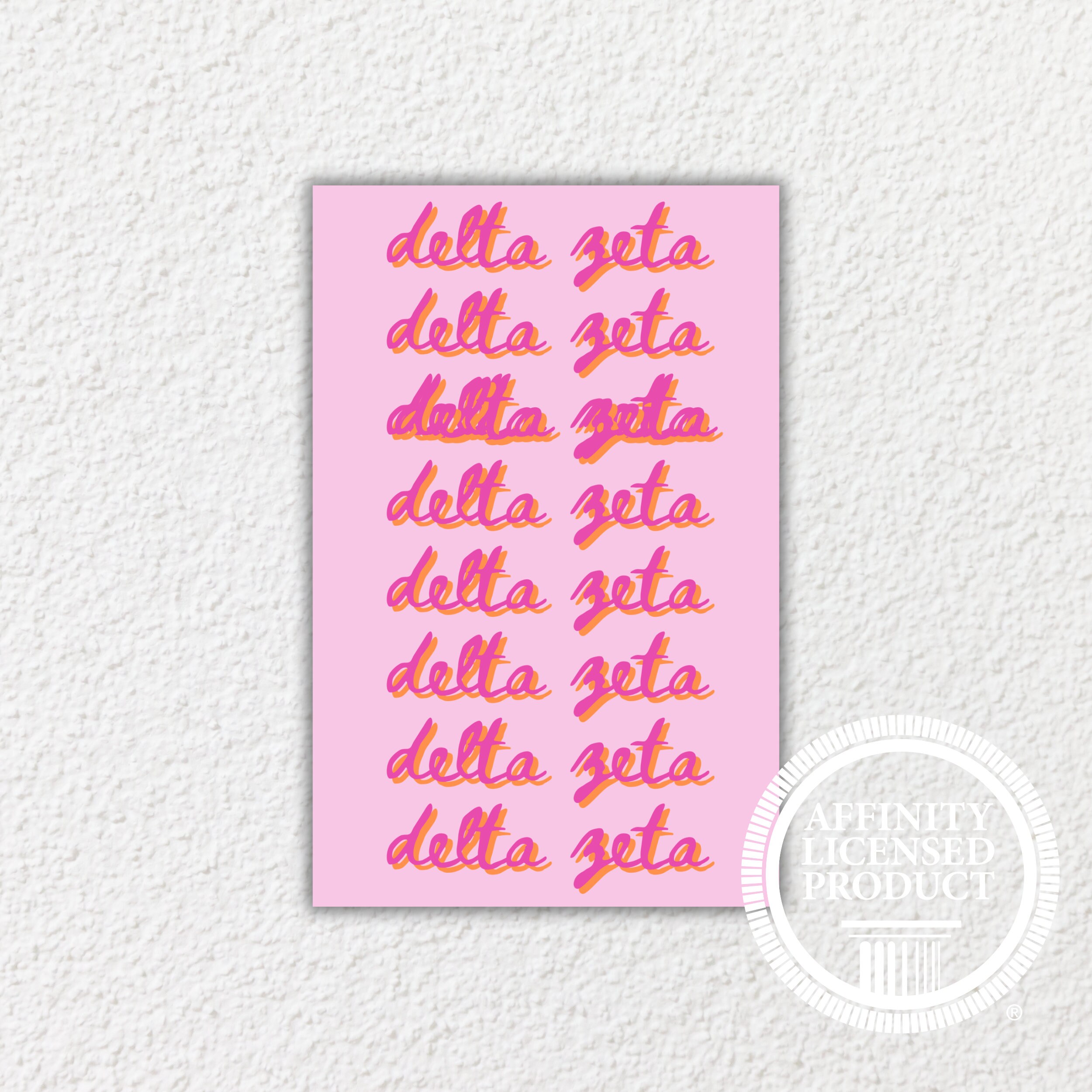 Delta Zeta Print Set Delta Zeta Digital Download, Custom Delta Zeta ...