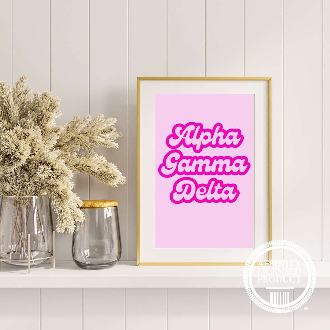 Alpha Gamma Delta Poster Alpha Gamma Delta Wall Art, Alpha Gamma Delta ...