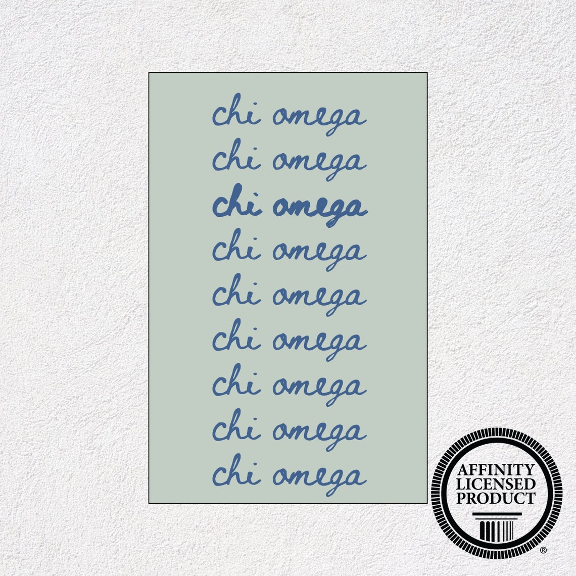 Chi Omega Poster Set Set of 3, Custom Chi Omega Print Set, Custom ...