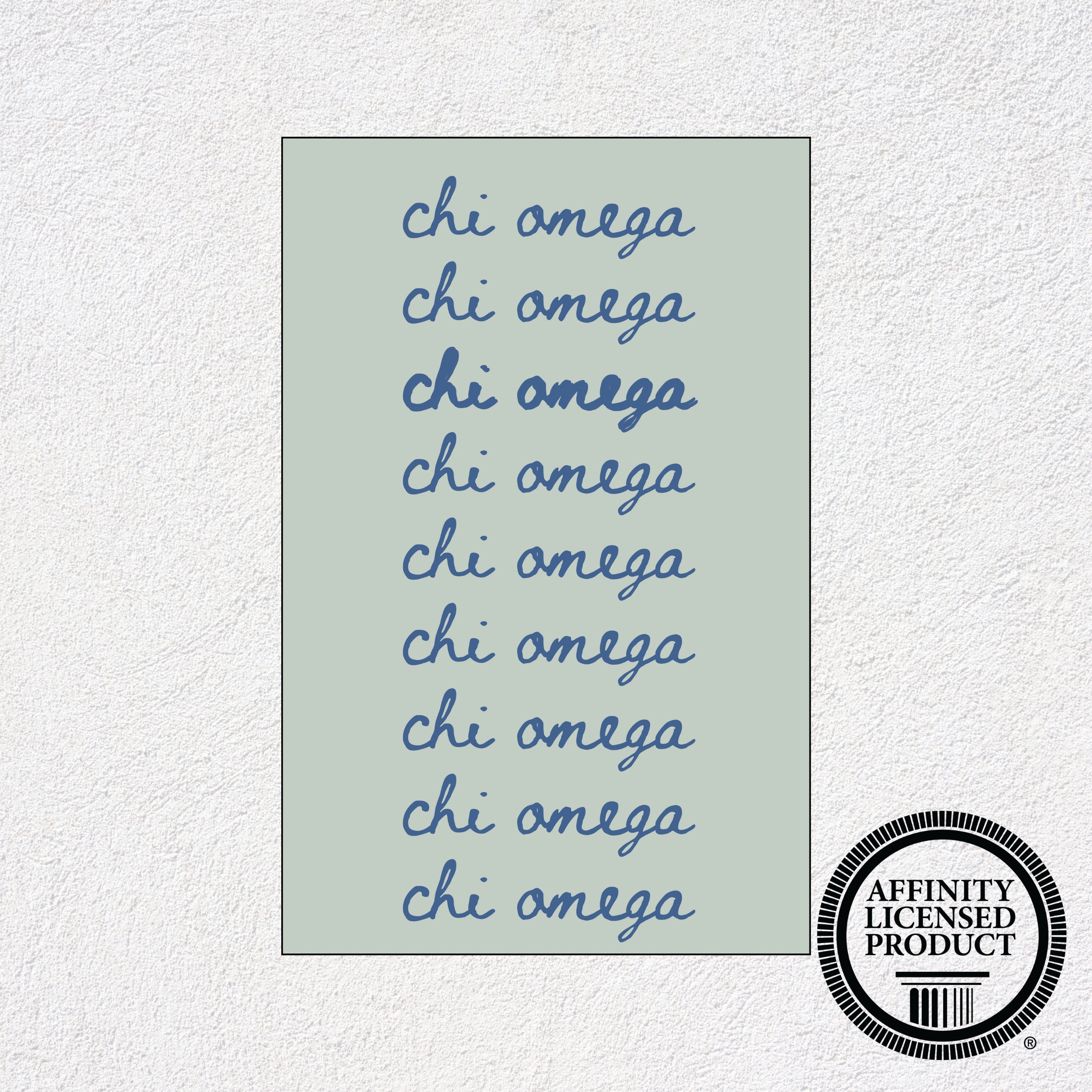 Chi Omega Poster Set Set of 3, Custom Chi Omega Print Set, Custom ...