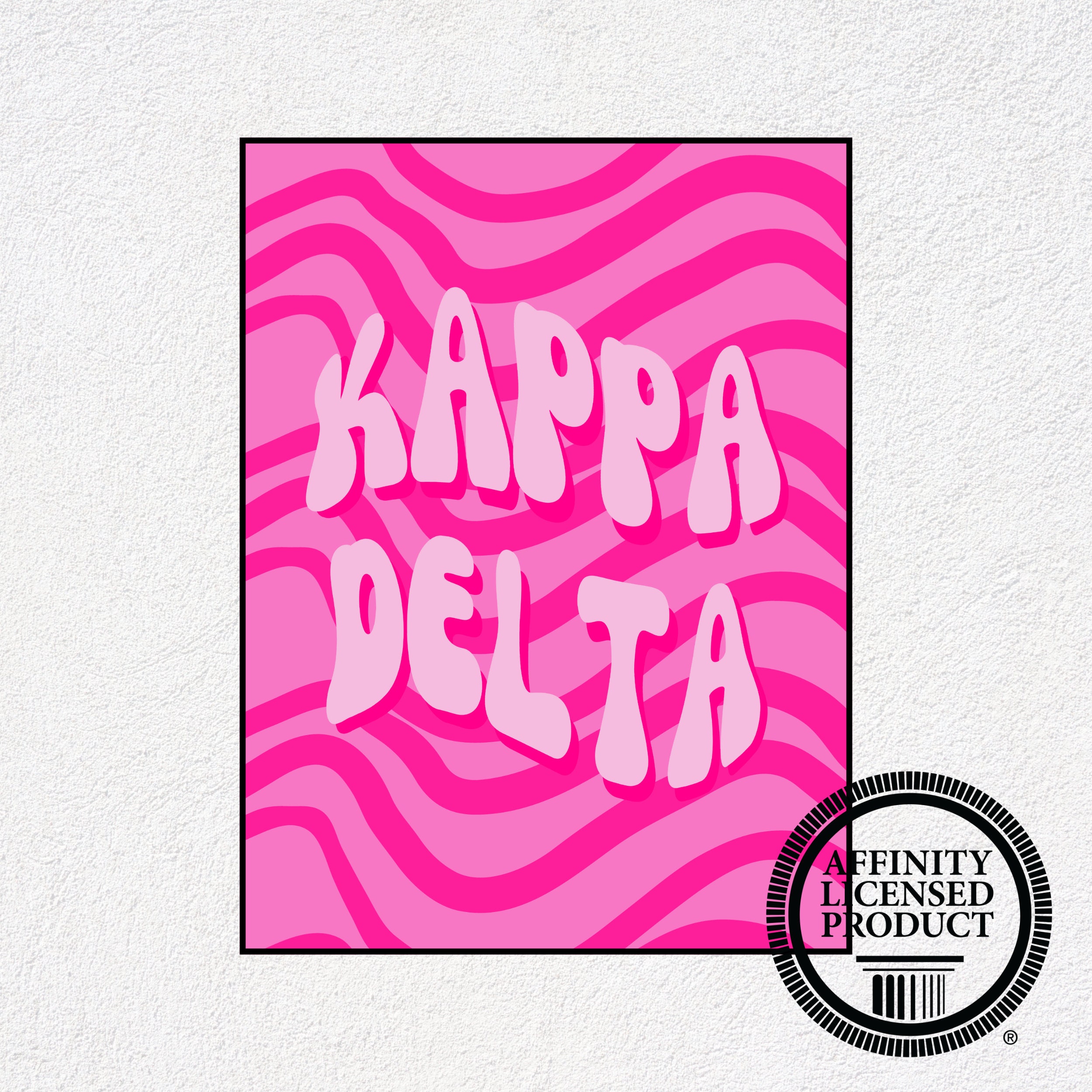 Kappa Delta Poster Set Set of 4, Custom Kappa Delta Prints, Pink Kappa ...