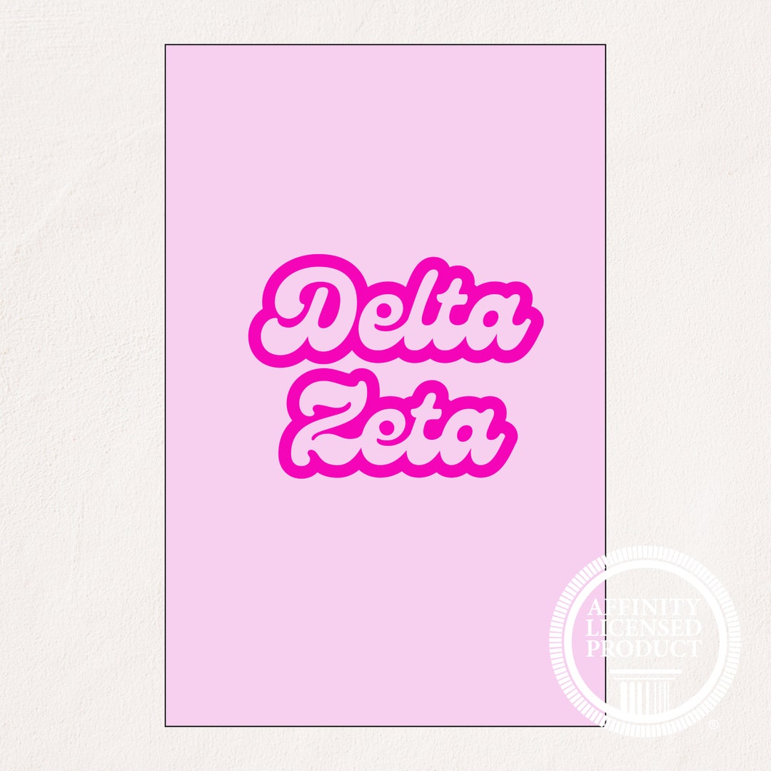 Delta Zeta Poster Delta Zeta Wall Art Delta Zeta Decor - Etsy