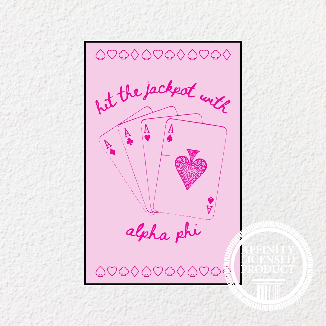 Alpha Phi Print Pink Alpha Phi Wall Art, Custom Alpha Phi Big/little ...