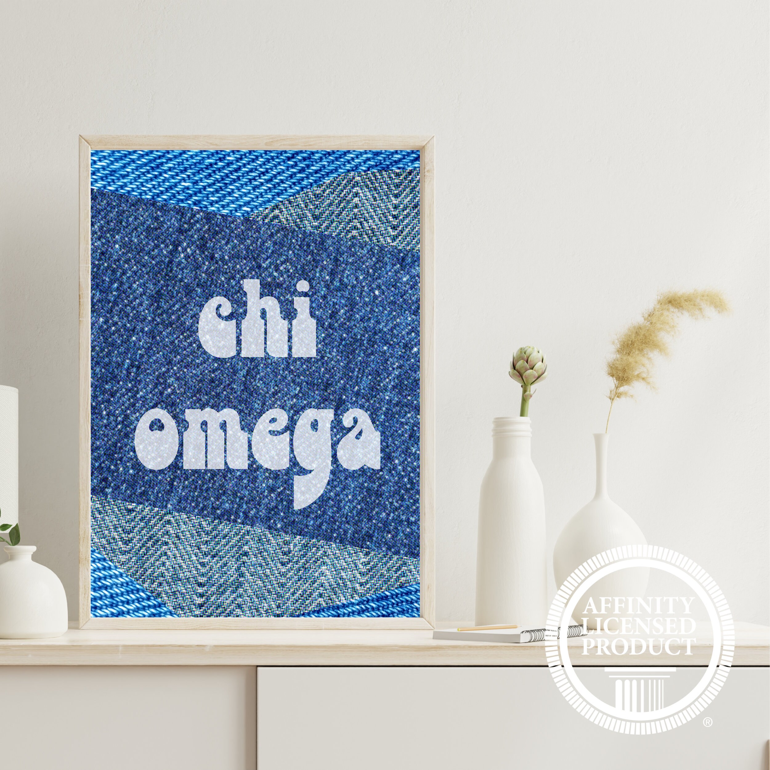 Chi Omega Poster Set Set of 3, Chi Omega Decor, Chi Omega Wall Art, Chi ...