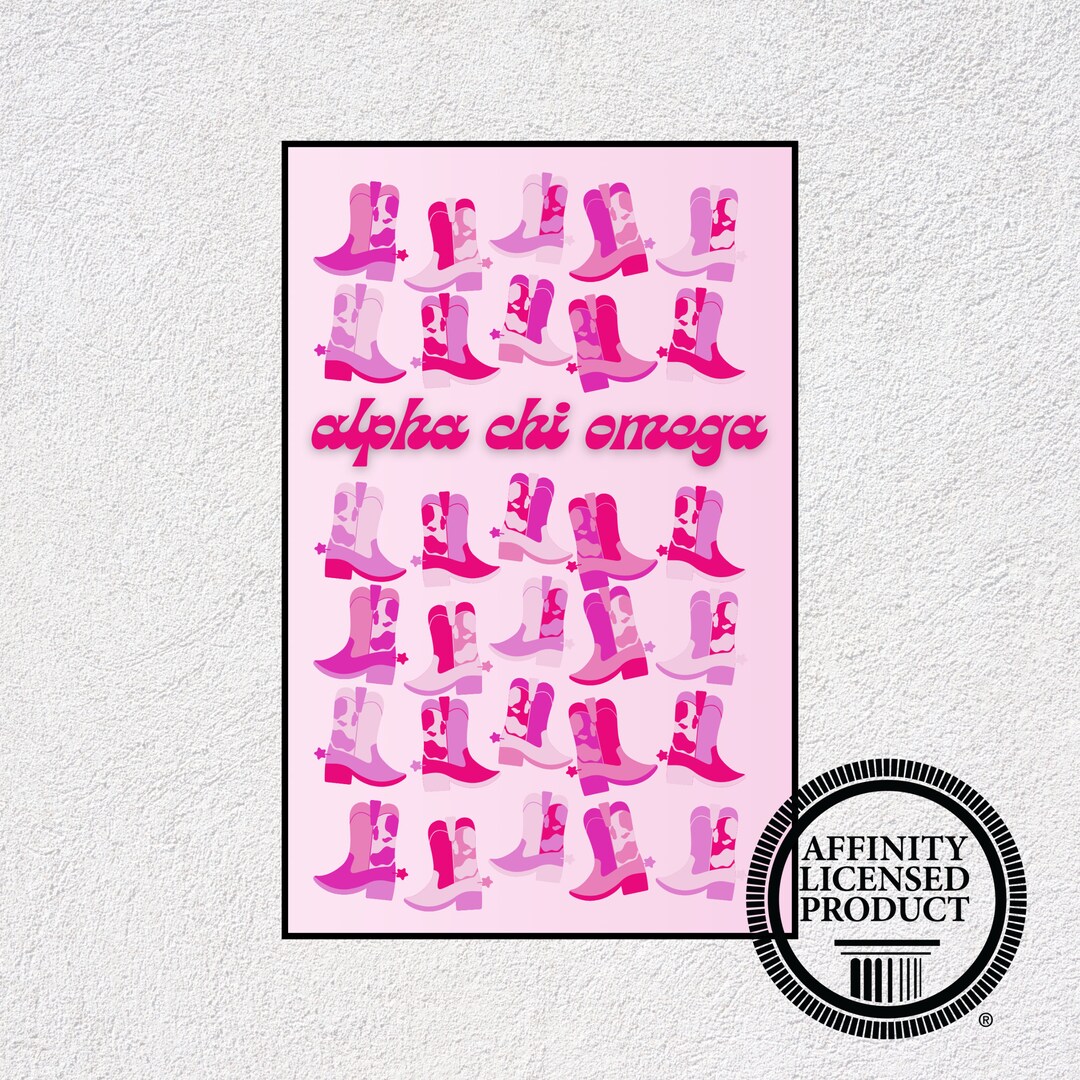 Alpha Chi Omega Print Custom Alpha Chi Omega Poster, Trendy Alpha Chi ...
