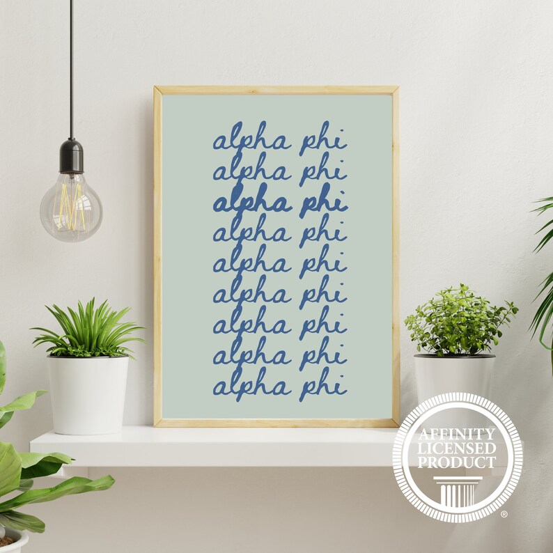 Alpha Phi Poster Alpha Phi Wall Art, Alpha Phi Decor, Alpha Phi Merch ...