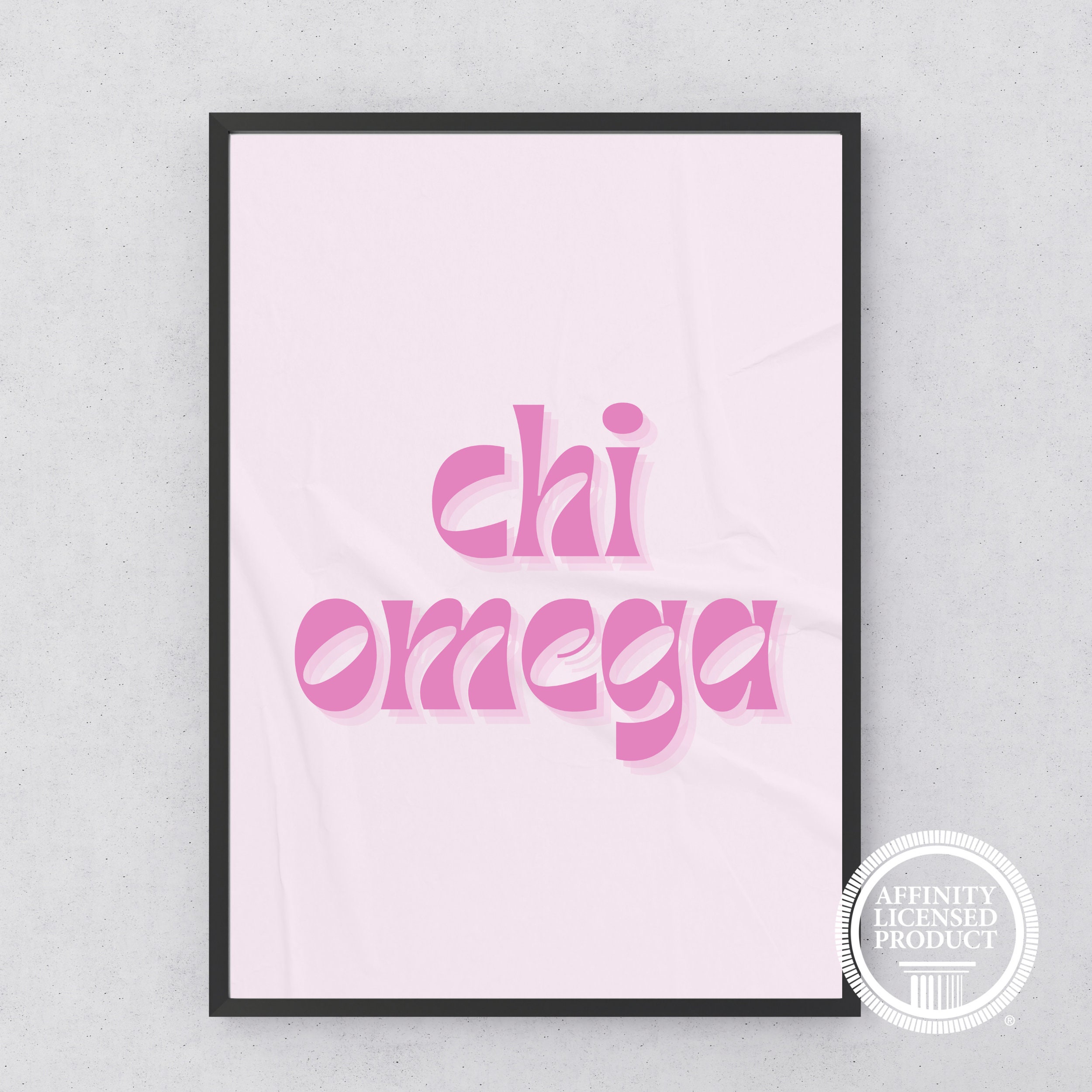 Chi Omega Poster Chi Omega Wall Art, Chi Omega Decor, Chi Omega Merch ...