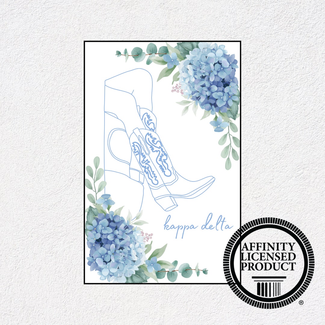 Kappa Delta Poster Coastal Cowgirl Kappa Delta Print Custom - Etsy