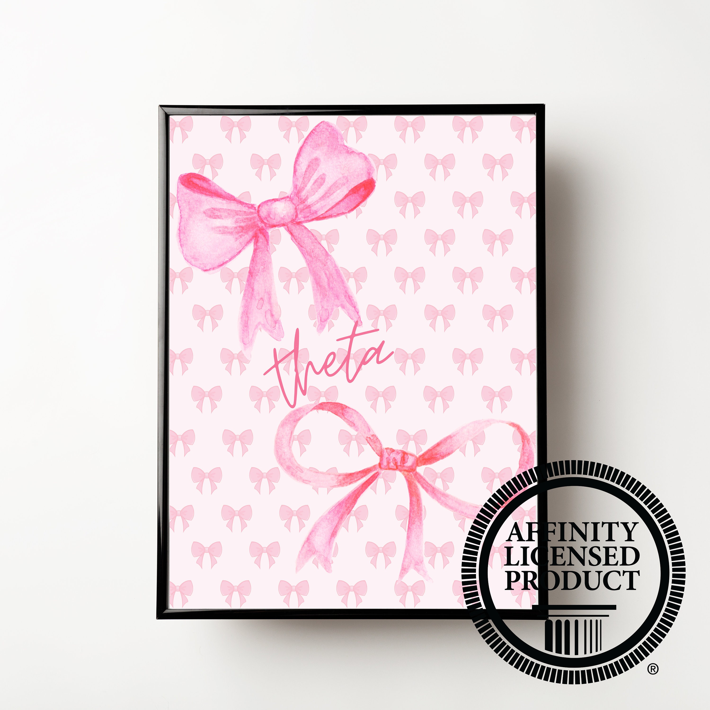 Kappa Alpha Theta Poster - Kappa Alpha Theta Bow Print, Kappa Alpha ...