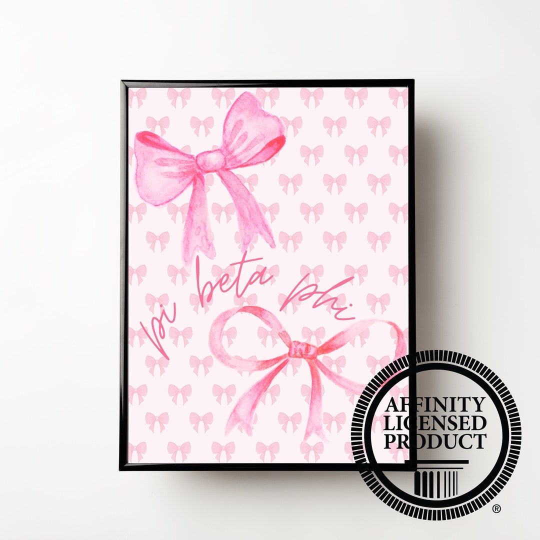 Pi Beta Phi Poster Pi Beta Phi Bow Print, Custom Pi Beta Phi Gifts, Custom Sorority Gift Ideas ...