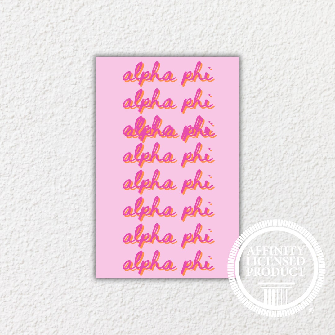 Alpha Phi Print - Alpha Phi Digital Download, Custom Alpha Phi Merch ...
