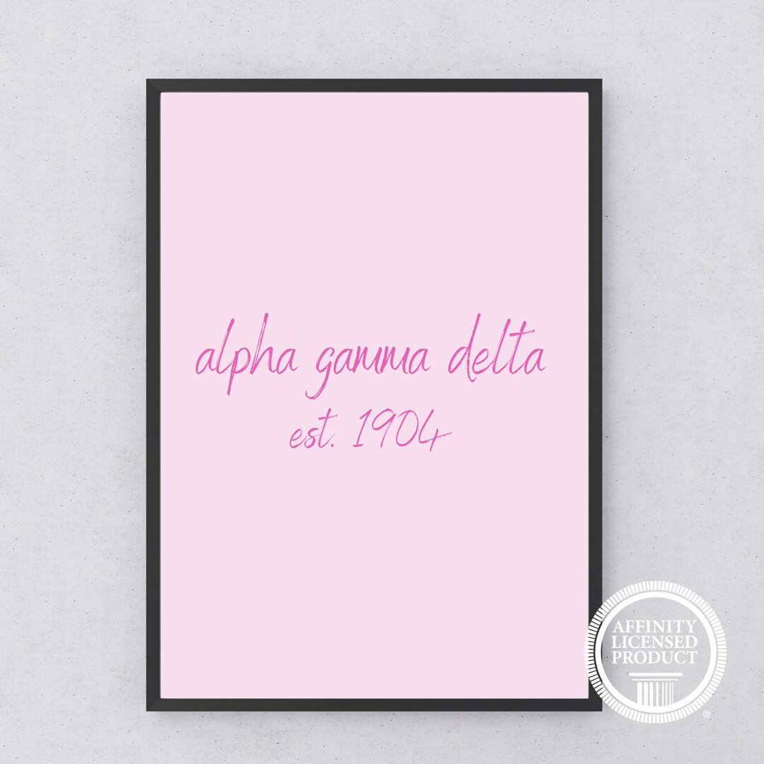 Alpha Gamma Delta Poster Alpha Gamma Delta Wall Art, Alpha Gamma Delta ...