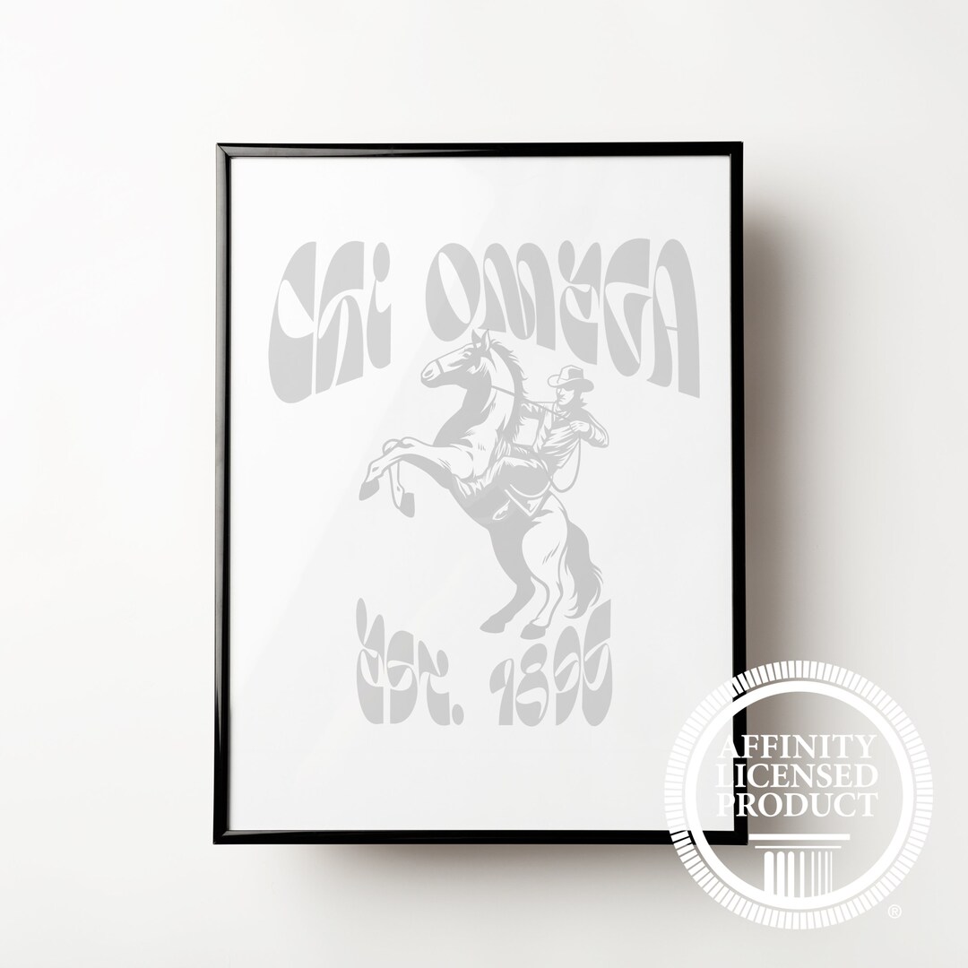 Chi Omega Poster - Chi Omega Cowboy, Chi Omega Wall Art, Chi Omega ...