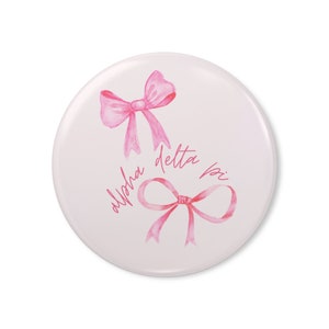 Alpha Delta Pi Pin-back Button - Pink Bows Alpha Delta Pi Button, Bows ...