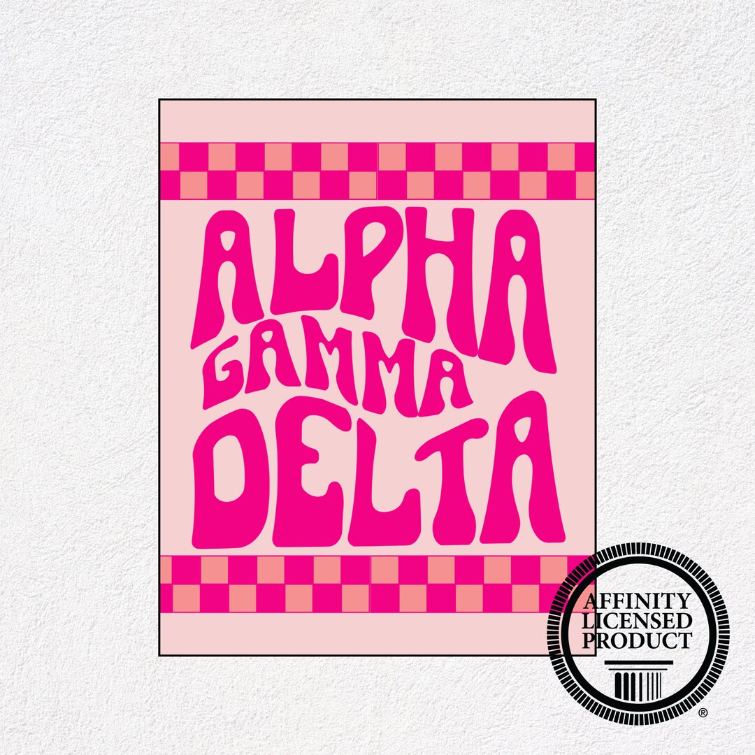 Alpha Gamma Delta Print Custom Alpha Gamma Delta Poster, Trendy ...