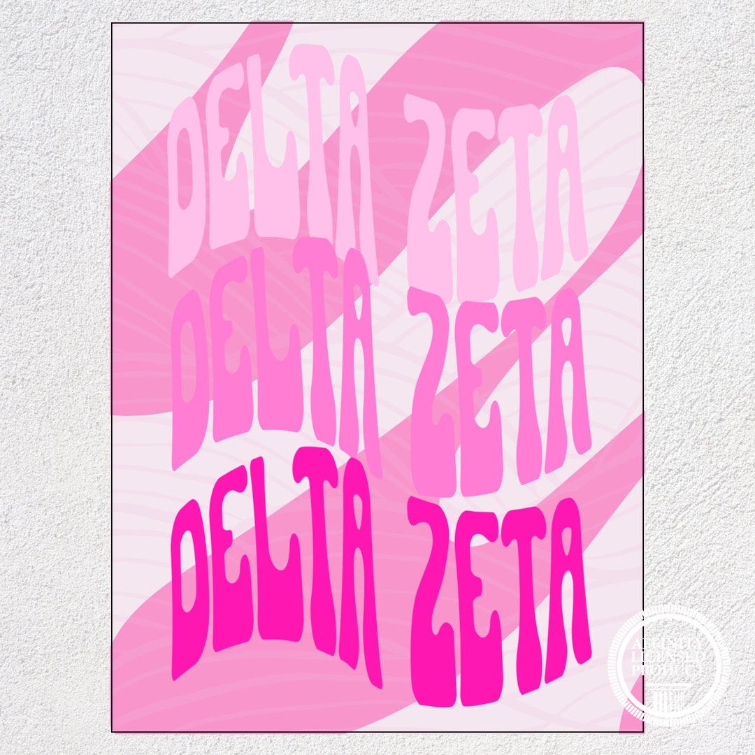 Delta Zeta Poster Delta Zeta Wall Art, Delta Zeta Decor, Delta Zeta ...
