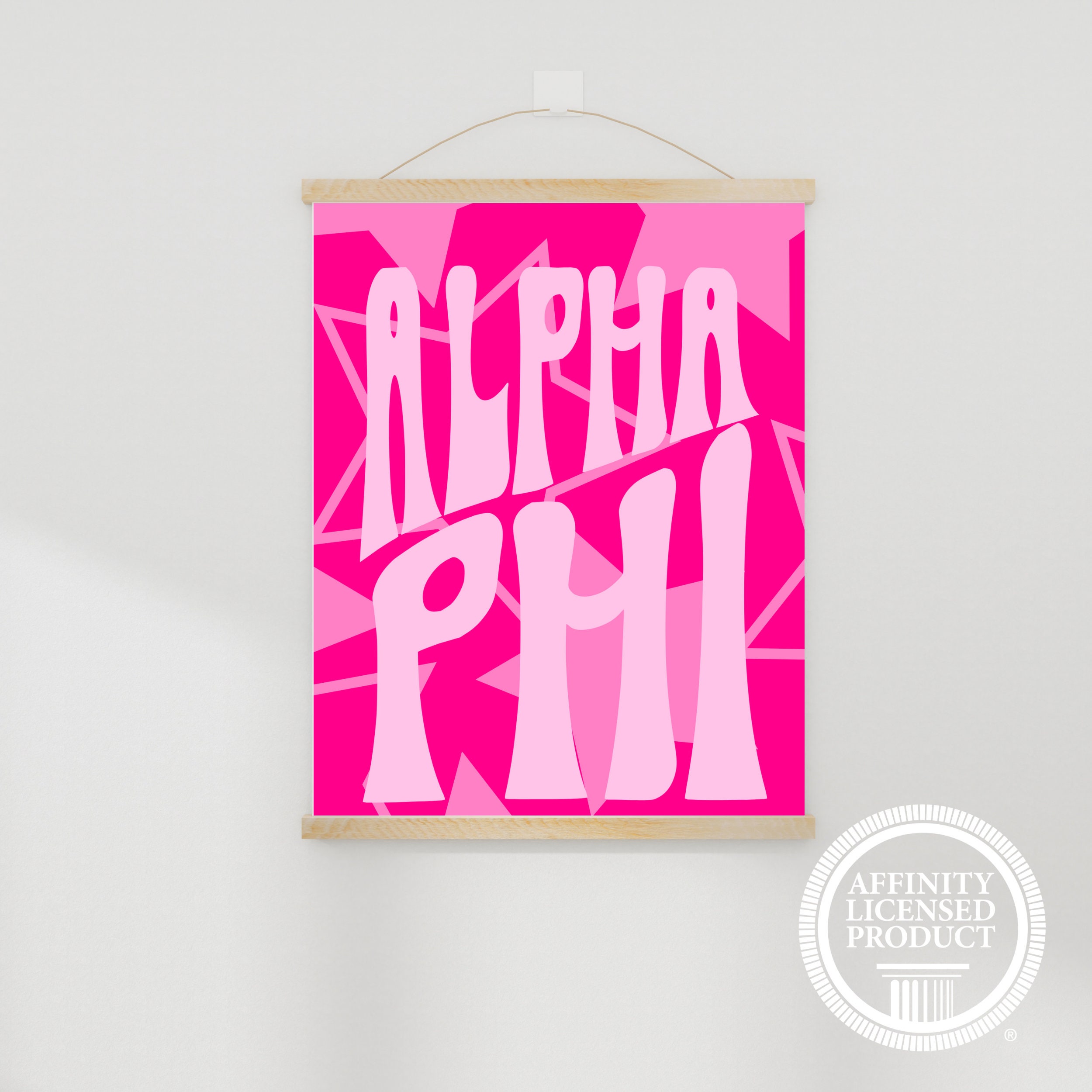 Alpha Phi Poster - Alpha Phi Wall Art, Alpha Phi Decor, Pink Sorority ...